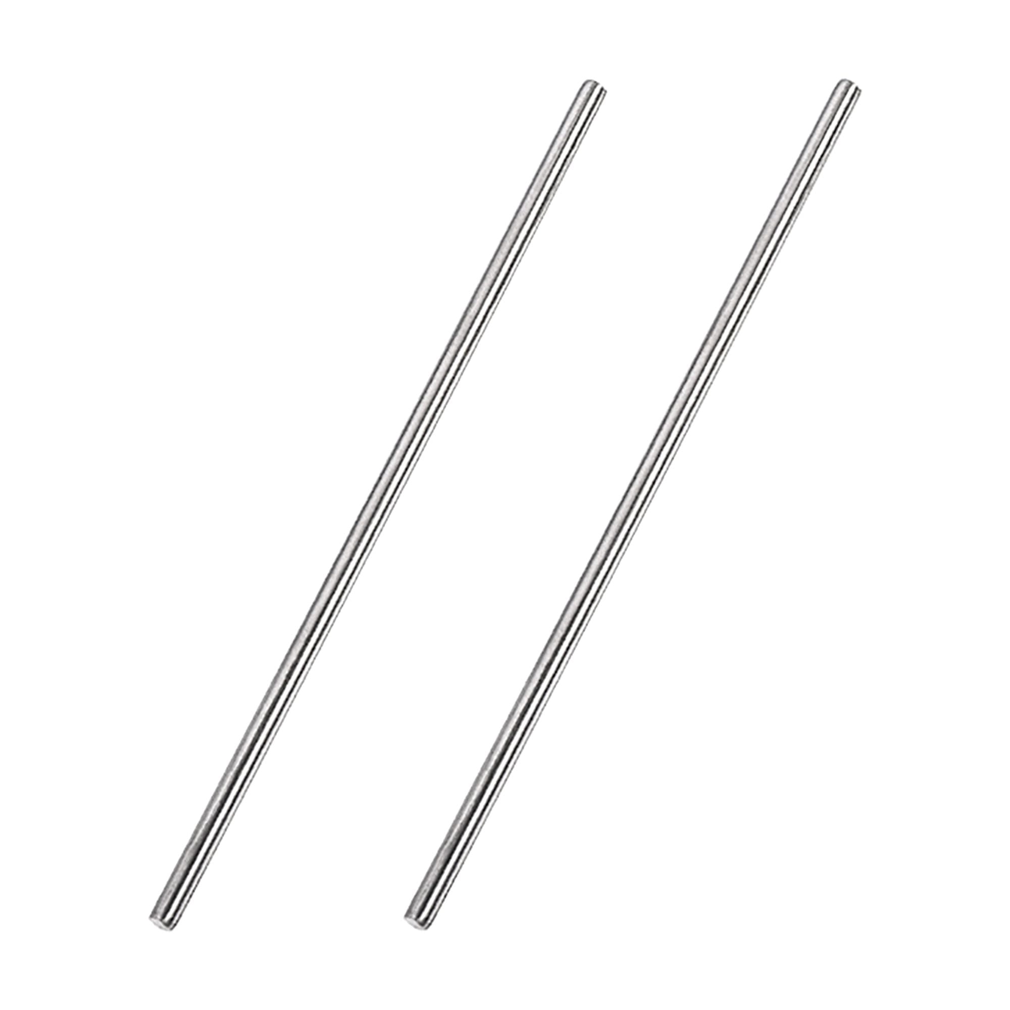 3mm x 100mm 304 Stainless Steel Solid Round Rod for DIY Craft - 2Pcs - Walmart.com