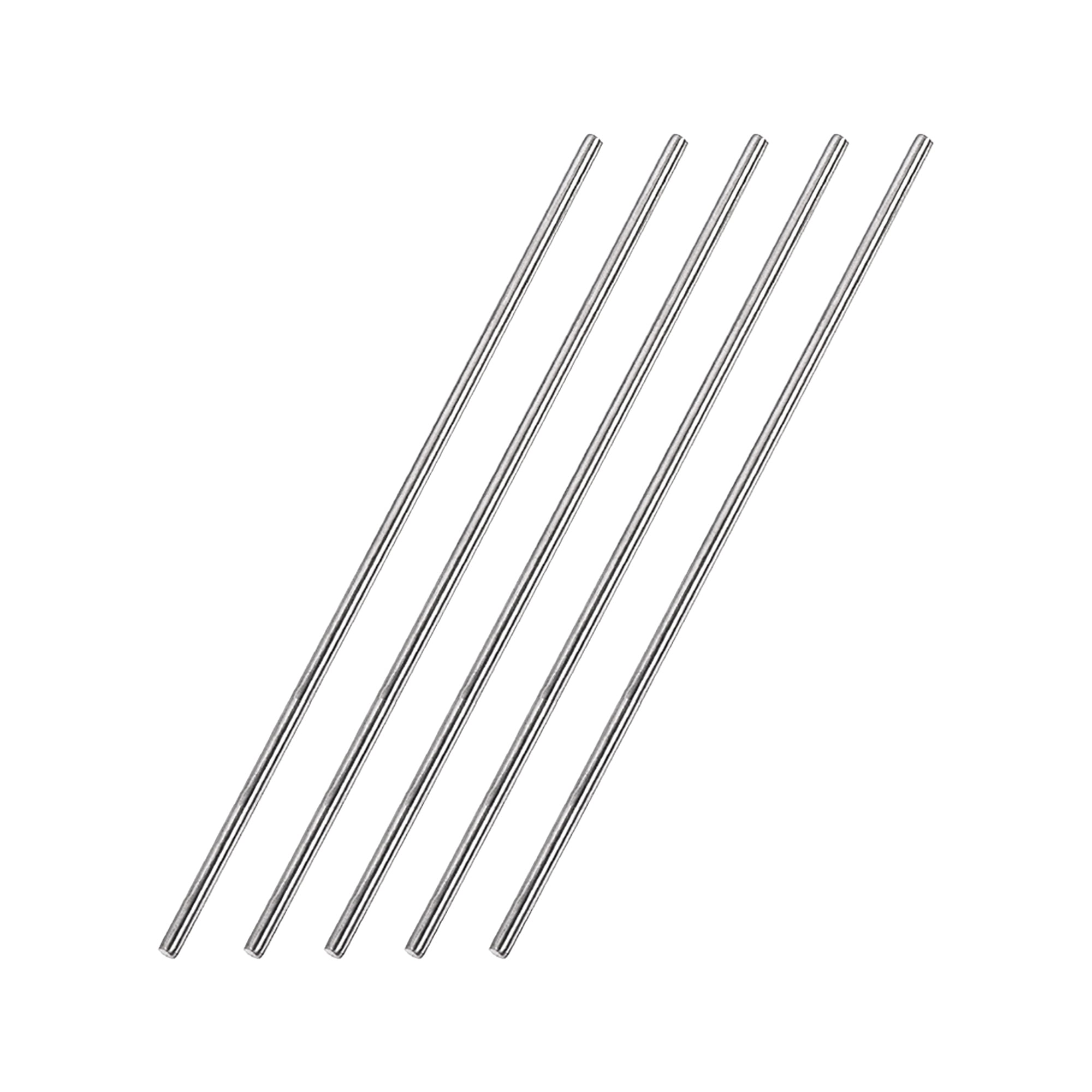 3mm x 200mm 304 Stainless Steel Solid Round Rod for DIY Craft - 5Pcs ...