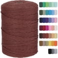 3mm x 328 Yards Colored Natural Cotton Macrame Cord Soft Craft Rope for ...