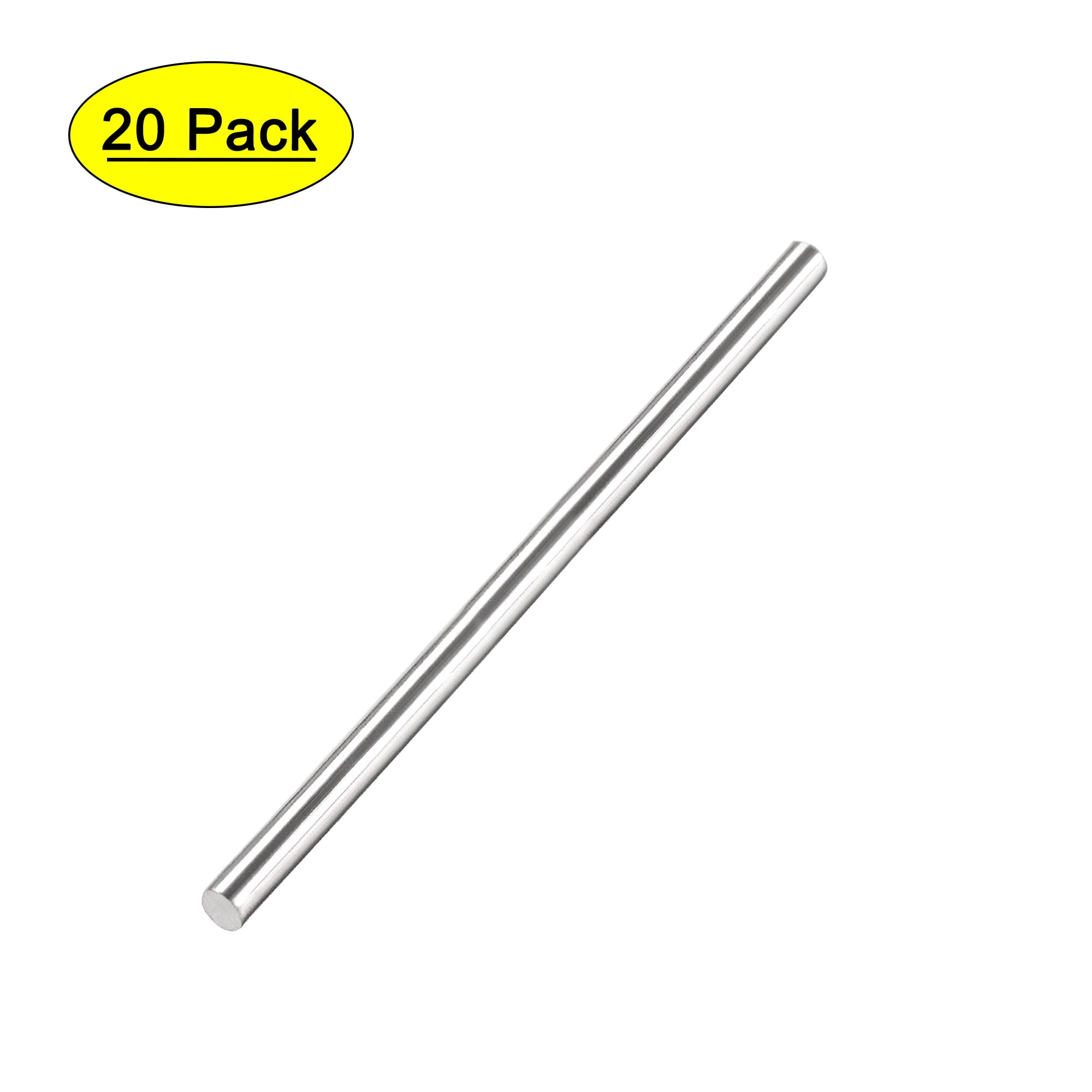 3mm x 50mm 304 Stainless Steel Solid Round Rod for DIY Craft - 20Pcs ...
