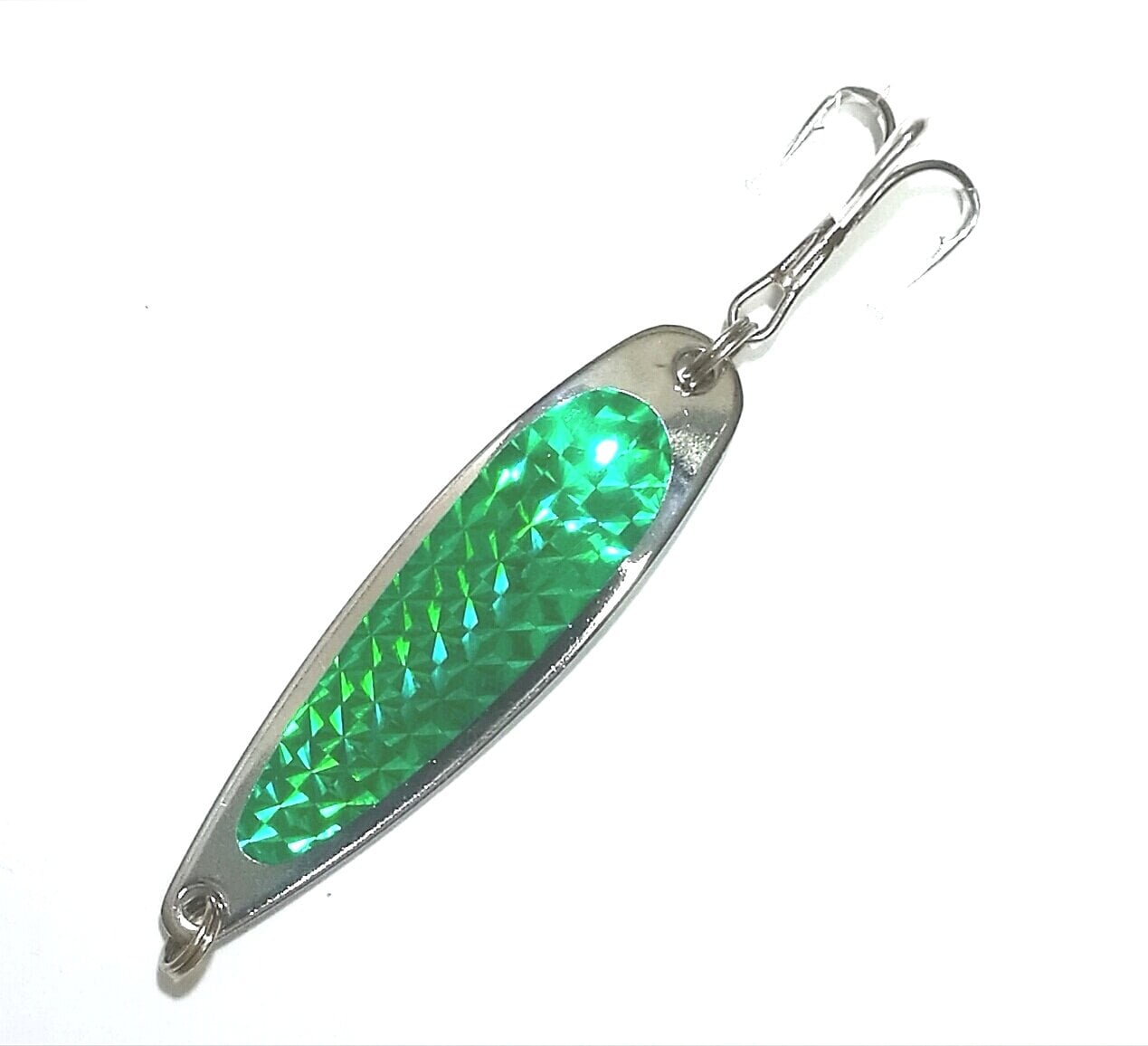 3oz Crocodile Spoons aka Krocodile - 10 Pcs - Chrome w/Green Tape ...