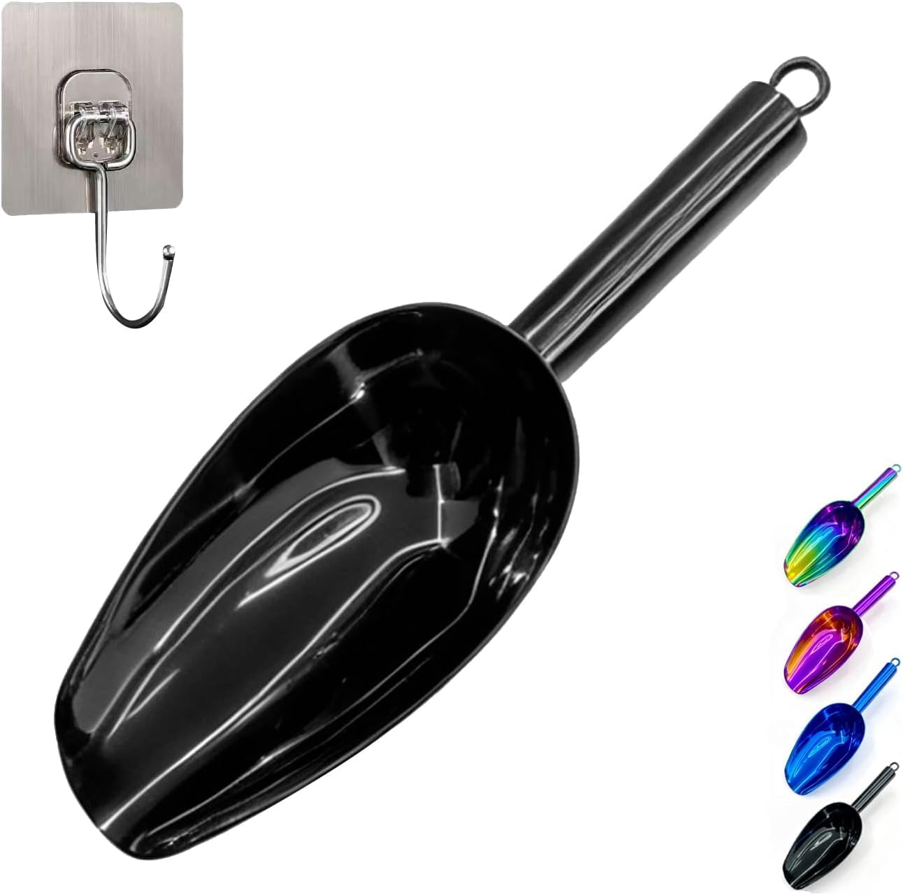 3oz Stainless Steel Ice Scoop for Freezer，Kitchen Ice Scooper for Ice ...