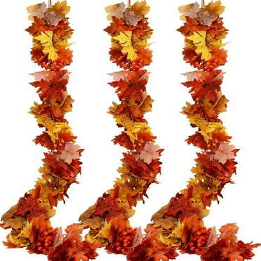 Etereauty Leaves Maple Autumn Fall Leaf Fake Artificial Decoration ...