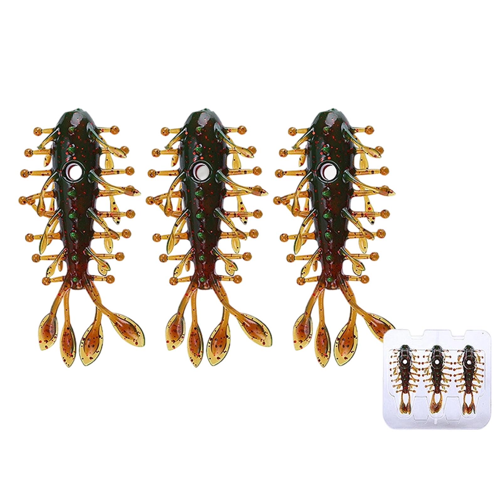3pack Floating Hollows Artificial Sea Cucumber Lures Durability ...