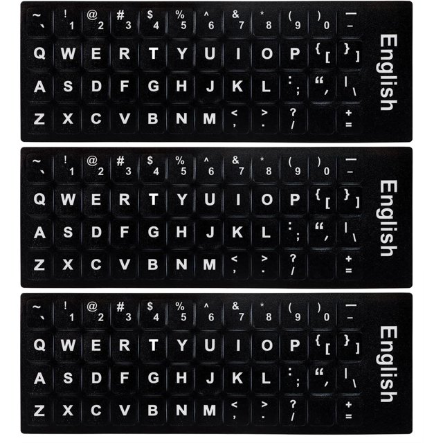 3pack Keyboard Letter Stickers Universal English Keyboard Stickers ...