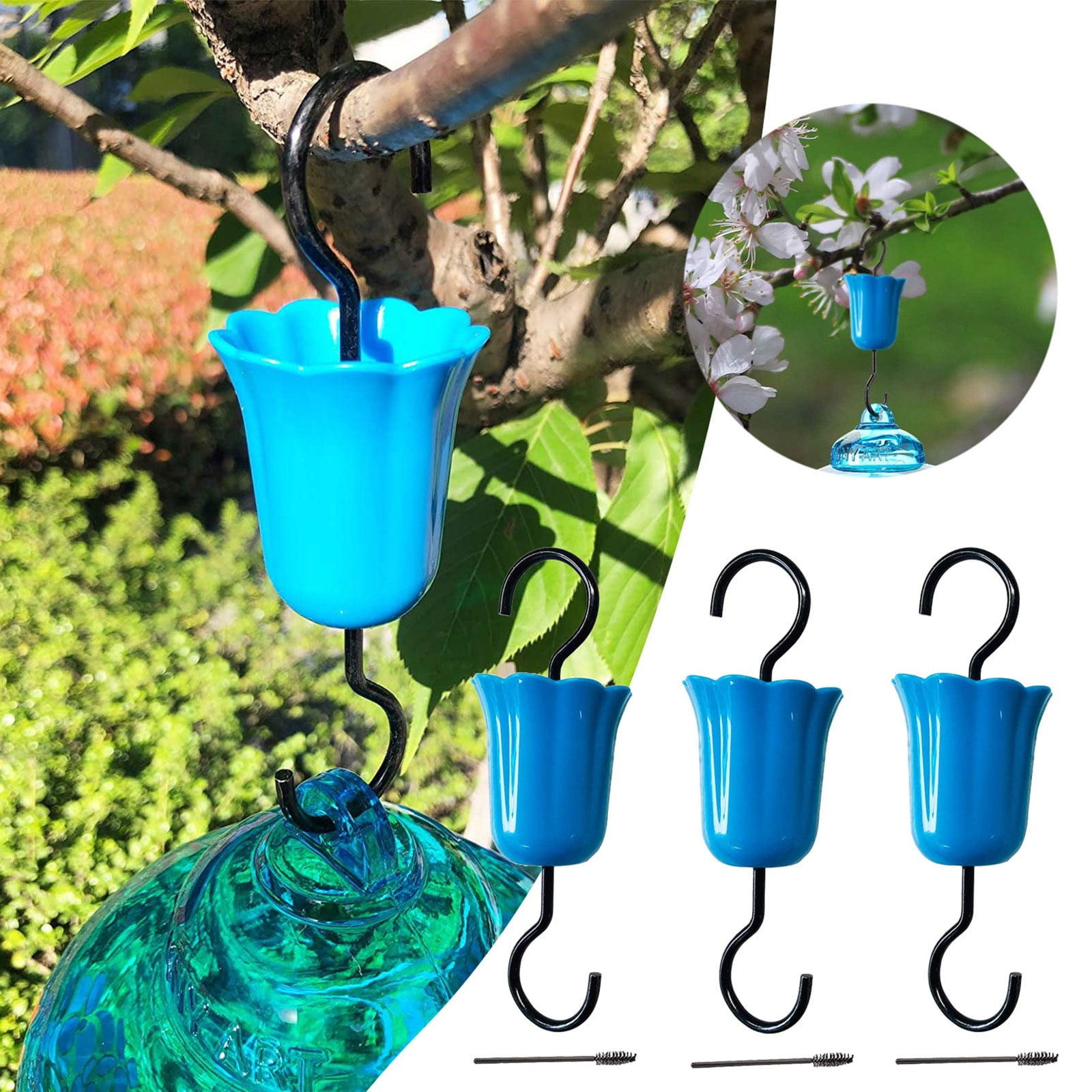 3pack Moat Hooks For Hummingbird Oriole Nectars Feeders Colorful ...