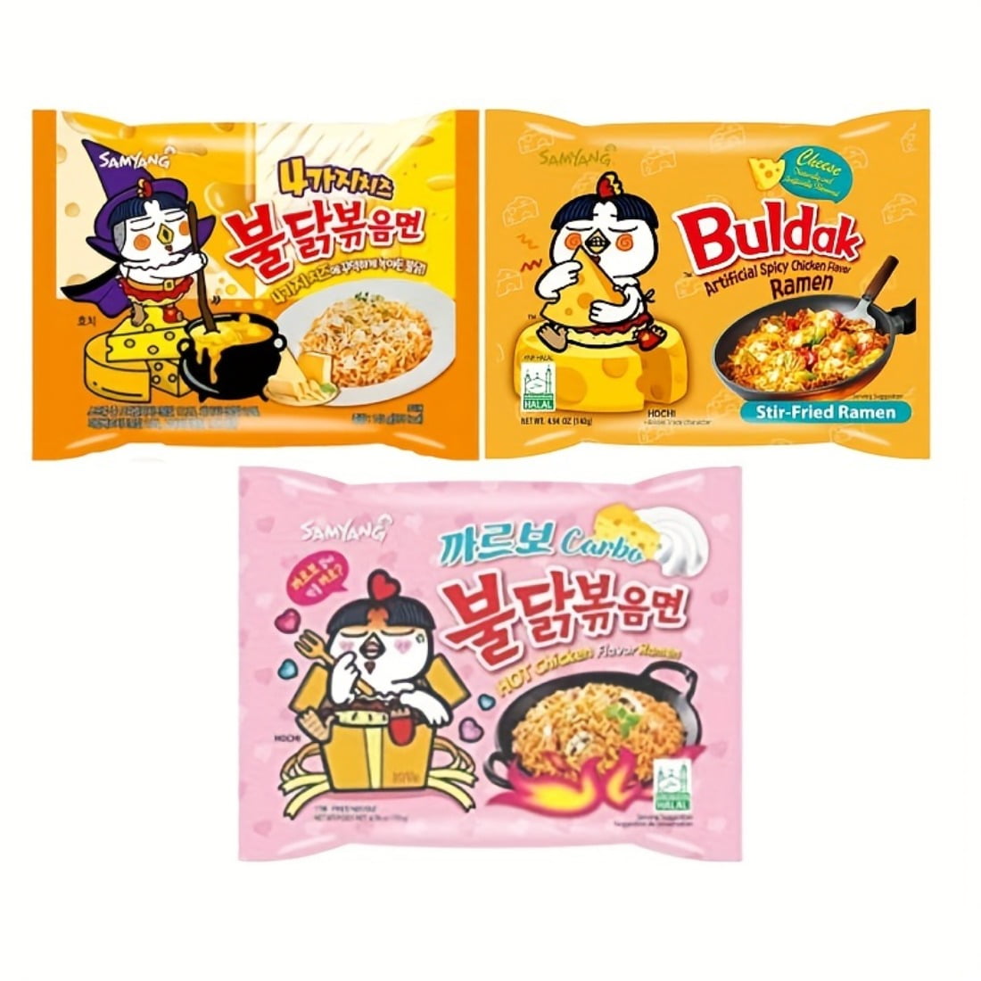 3packs, Journey Of Asia "Korean Spicy Ramen Box" | 3 Buldak Cheese ...