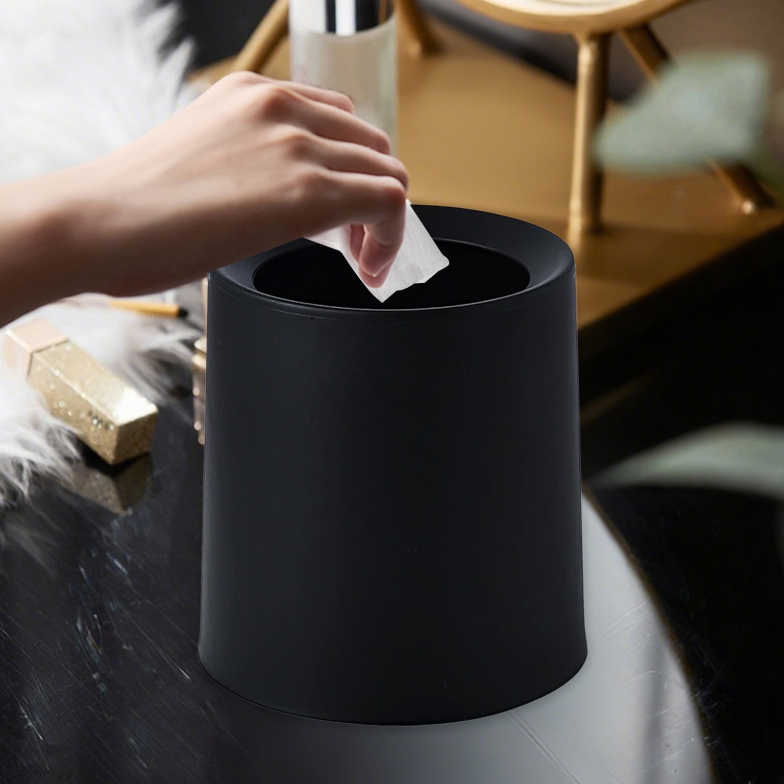 3packs Mini Desktop Trash Can with Lid, Small Countertop Garbage Bin ...