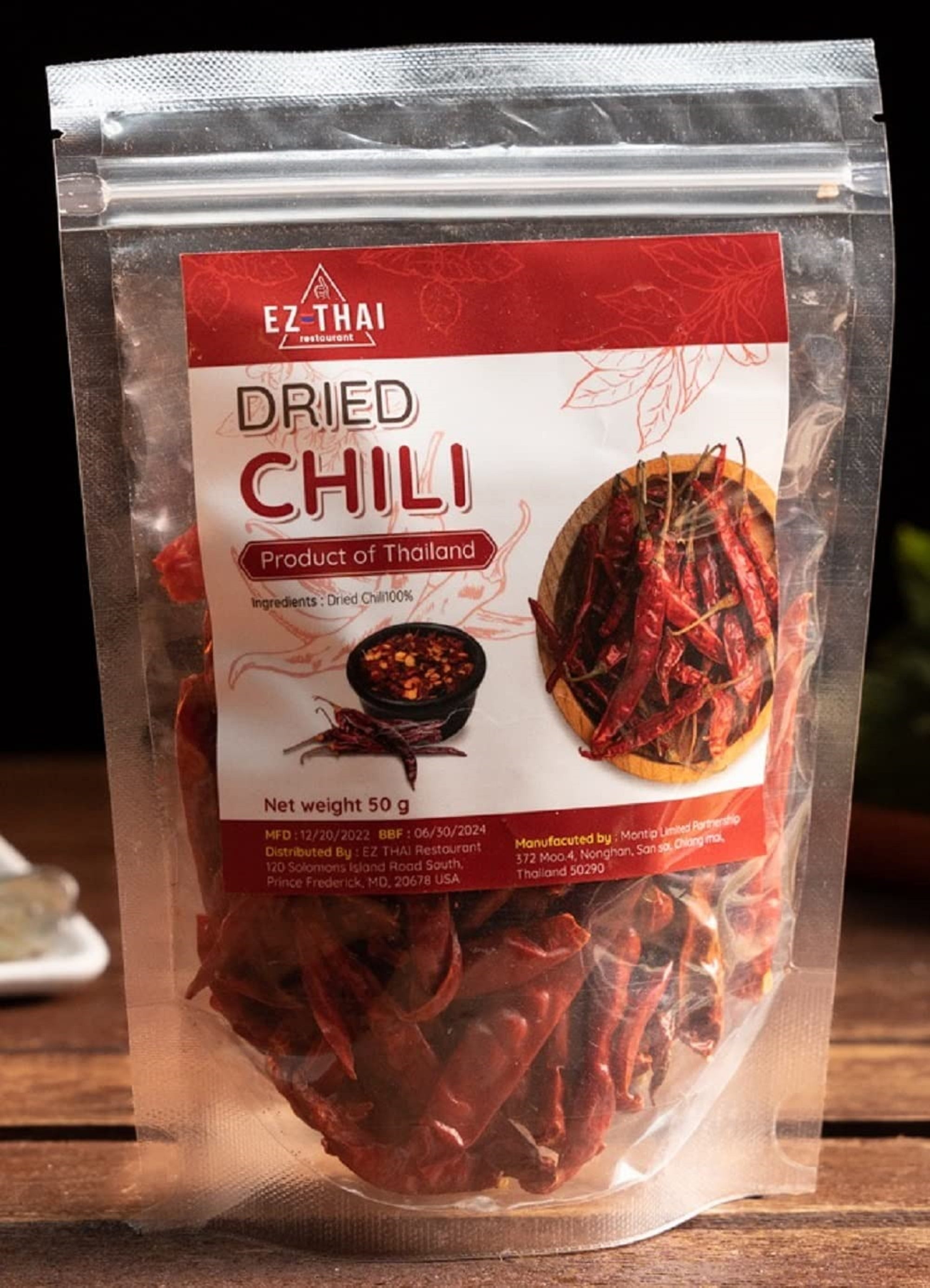 3packs x 5.29oz Whole Dried Red Chili Peppers - Hot Thai Seasoning ...