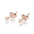 3pairs Ion Plating(IP) 304 Stainless Steel Stud Earrings Ball Stud ...
