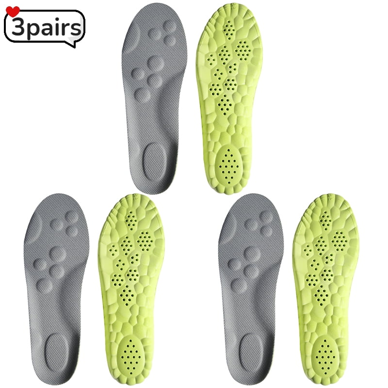 3pairs Massage Sports Insoles Super Soft PU Insole for Feet Running ...