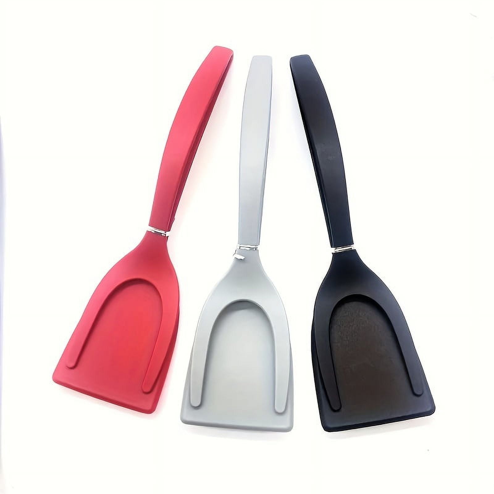3pc, 2 In 1 Frying Spatula Tong, Nylon Cooking Turner, Egg Spatula ...