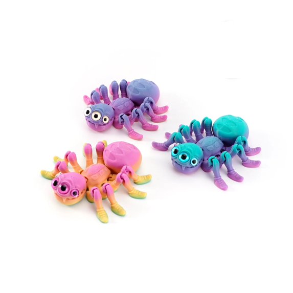 3pc 3D Printed Spider, Articulated 3D Animals,Relief Stress Fidget ...