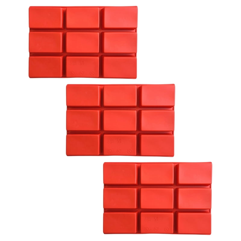 3pc 9-Cavity Silicone Mini Loaf Pan for Baking Cake, Bread, Meatloaf ...