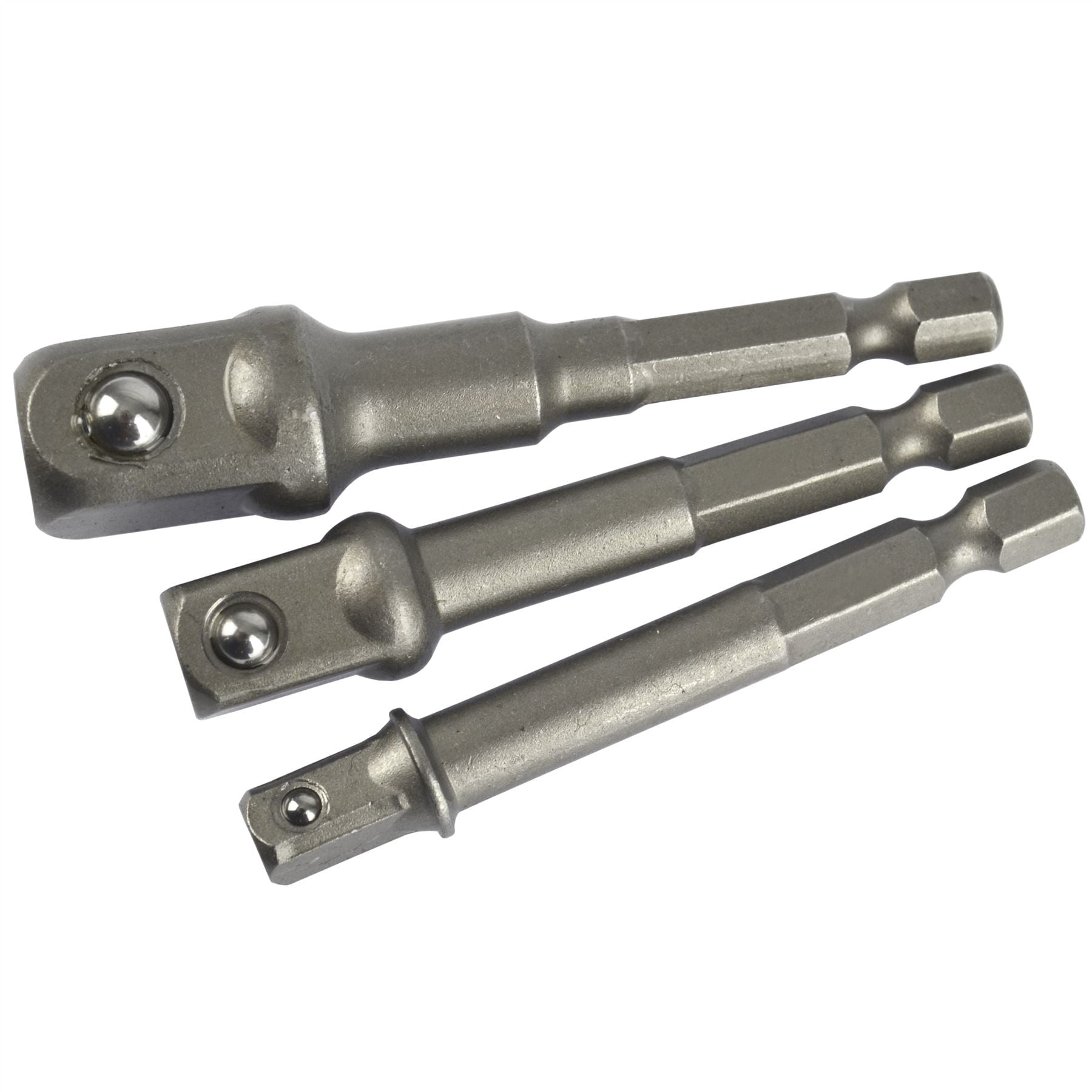 3pc Allen Hex Socket Driver Set 1/4" 3/8" 1/2" Power Shank Adaptor ...