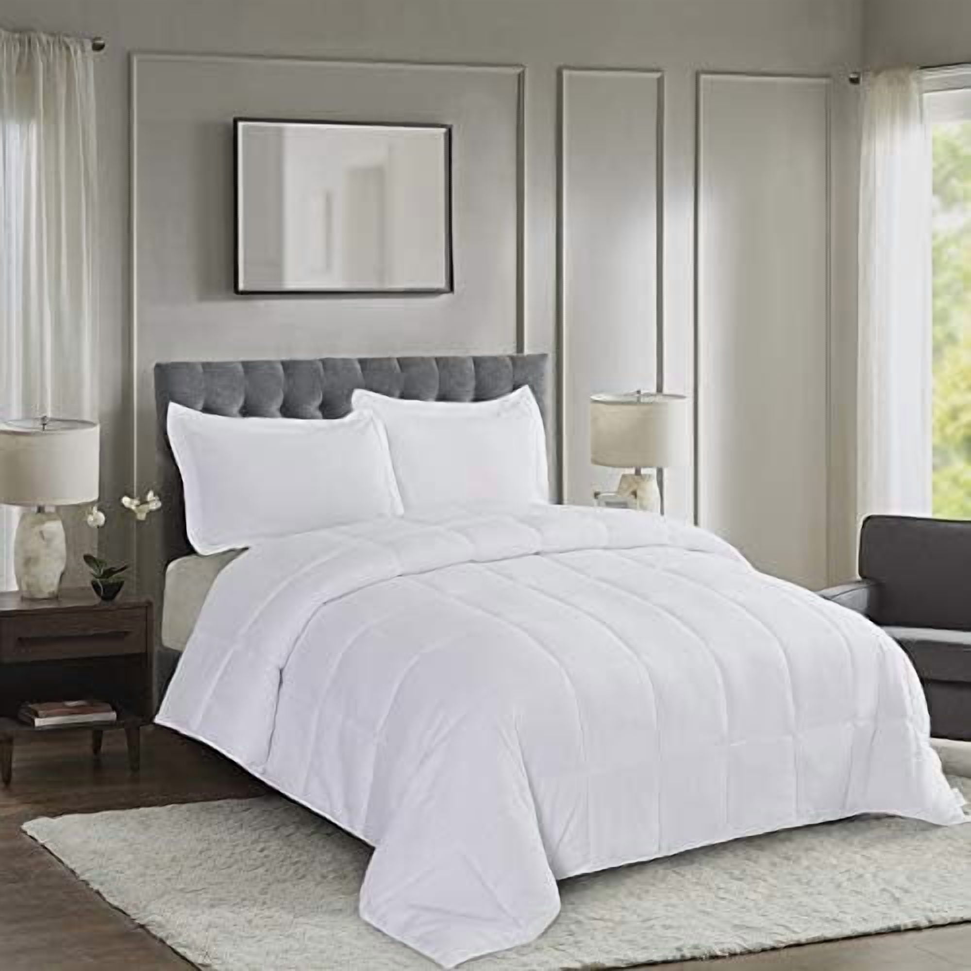 3pc Down Alternative Comforter Set - All Season Reversible Comforter ...