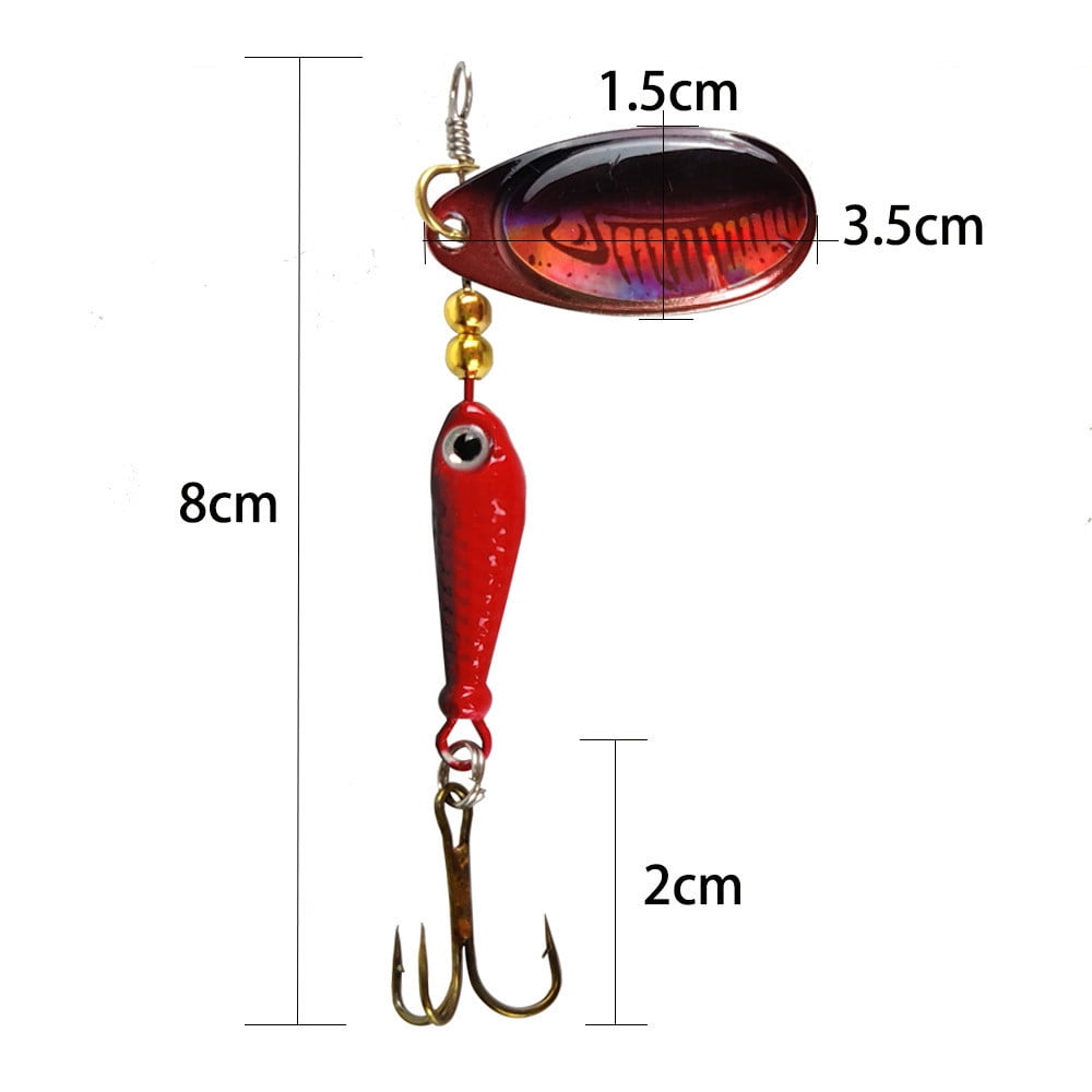 3pc BIQIANWO Artificial Fishing 3g 6g 9g 13g Spinner Bait Laser Spiner ...