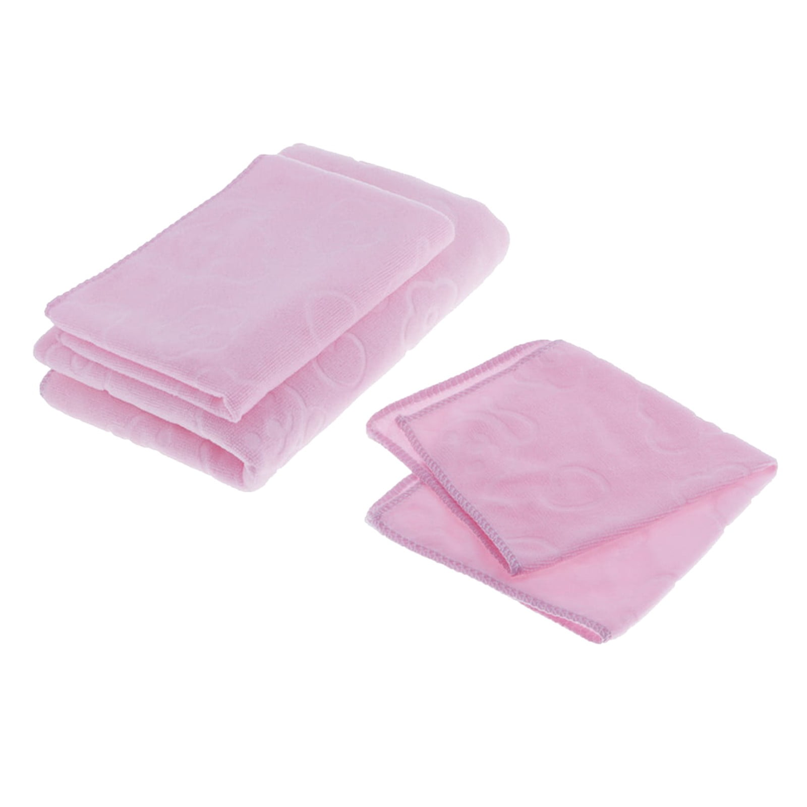 3pc Bathroom Towel Set - Soft Polyester Microfiber Quick Dry - Solid ...