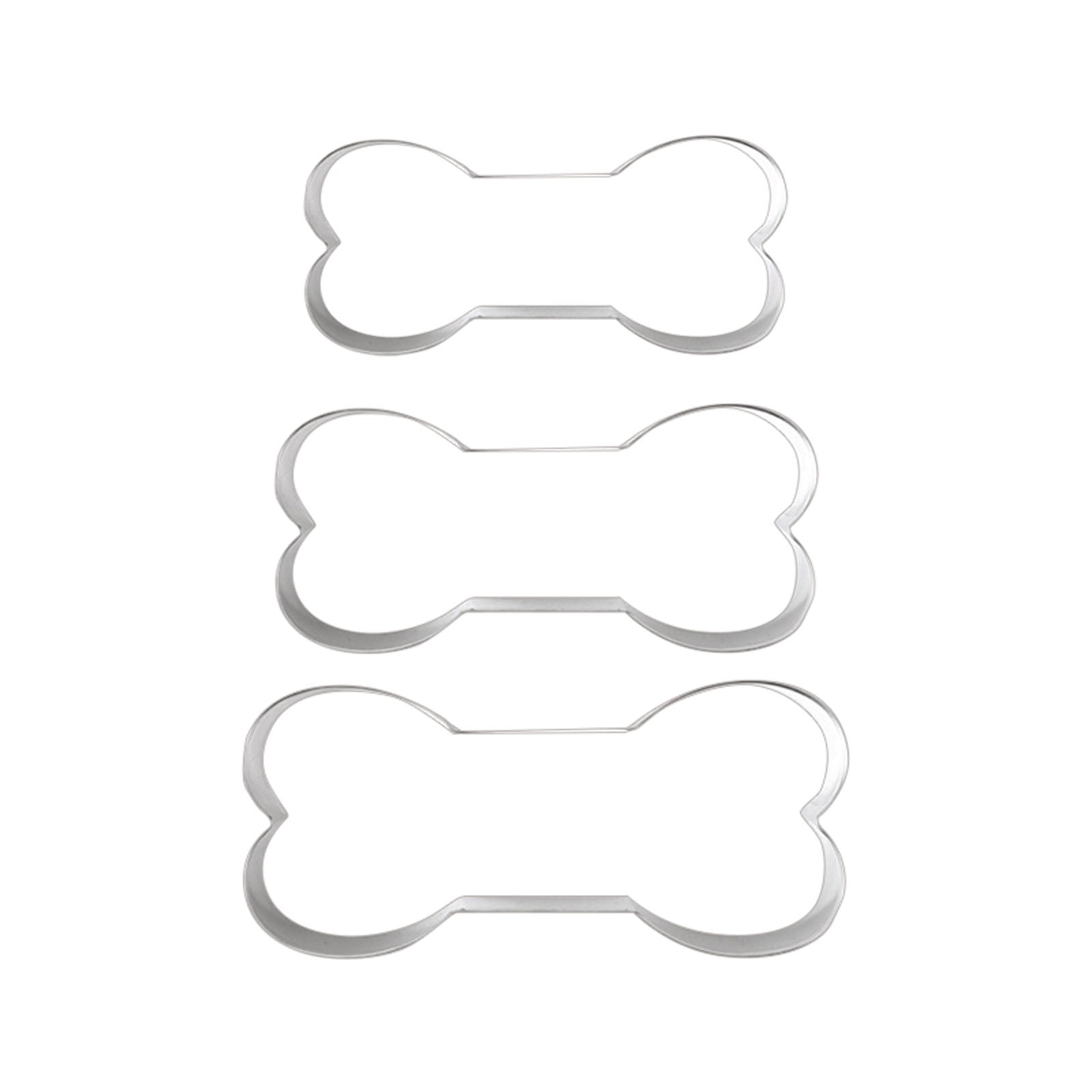 3pc Bone Shape Stainless Steel Torch Shaped Dessert Mould Fondant ...