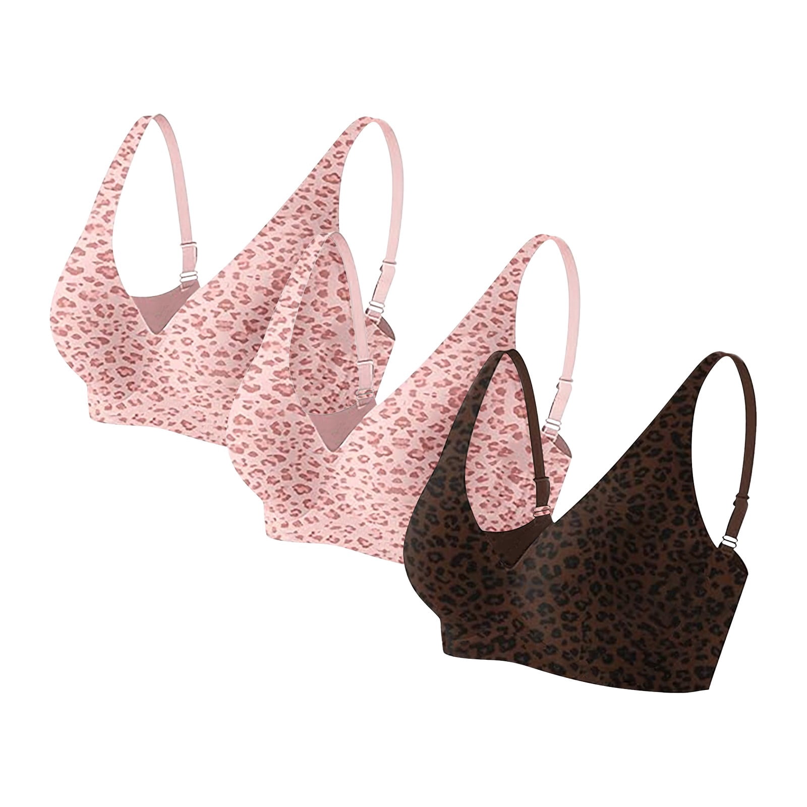 3pc Bra Set Demi Bras for Women Workout Yoga Tops Plunge Neck Bras ...