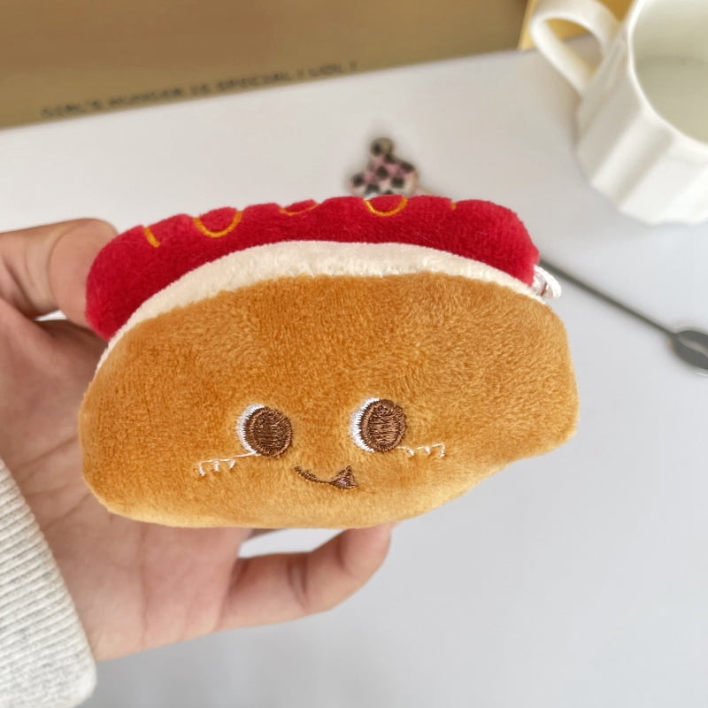 3pc Cute Cartoon Fast Food Theme Plush Wallets for Children with Key ...