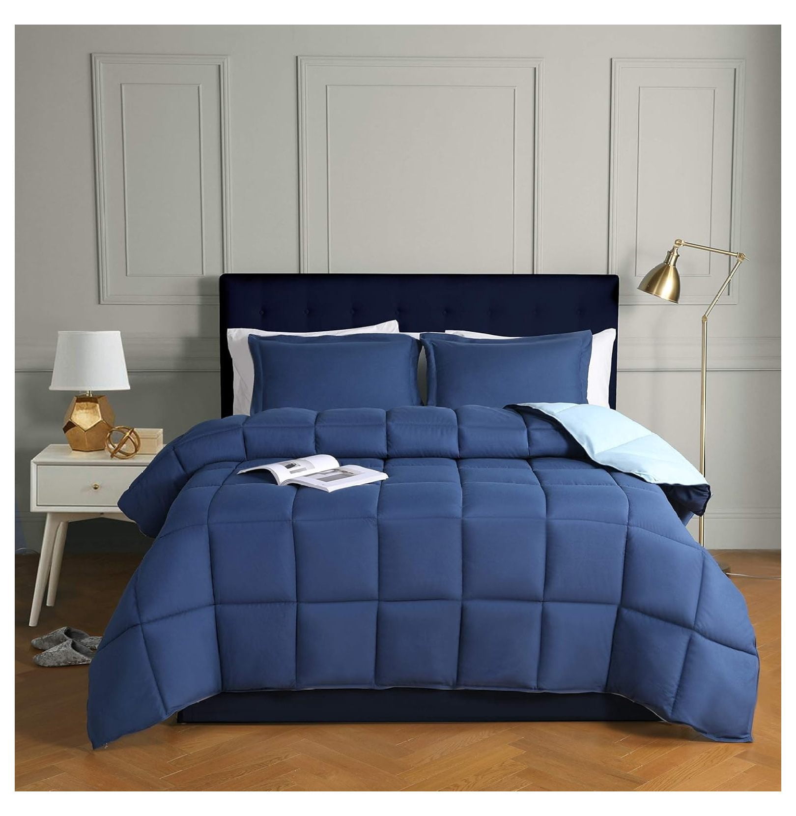 3pc Down Alternative Comforter Set - All Season Reversible Comforter ...