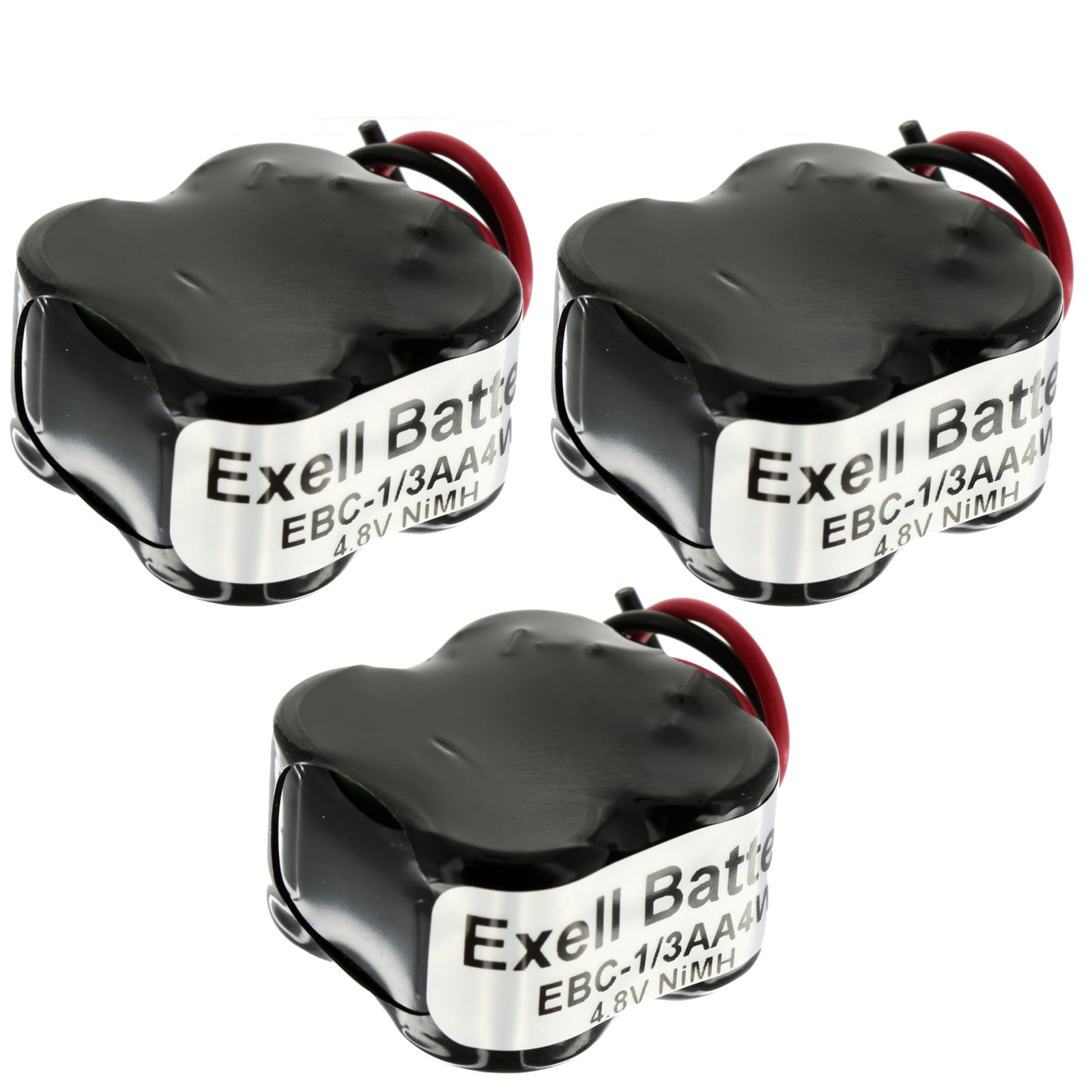 3pc Exell 4.8V 300mAh Custom Rechargeable Battery Pack - Walmart.com