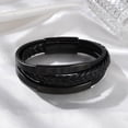 3pc Ion Plating(IP) Microfiber Leather Multi-strand Bracelets for Men ...