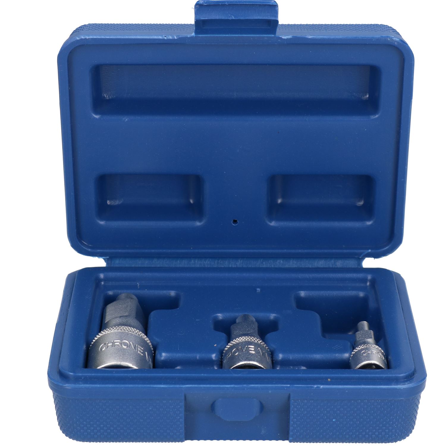 3pc Magnetic Bits Socket Set Driver For Nuts + Bolts Mixed 1/4” 3/8” 1/ ...