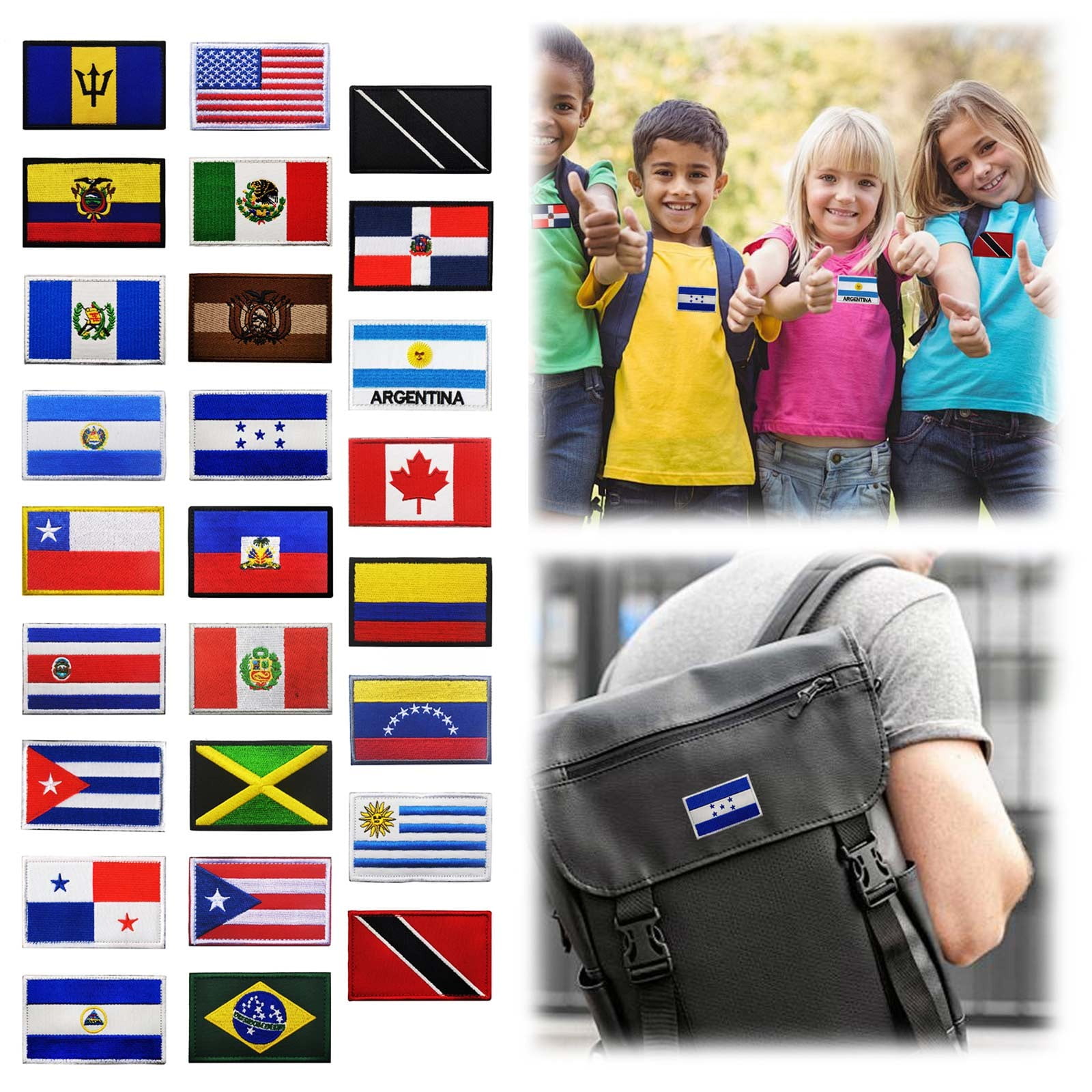 3pc Patch Mini flag America National Flag Applique Patch Military ...