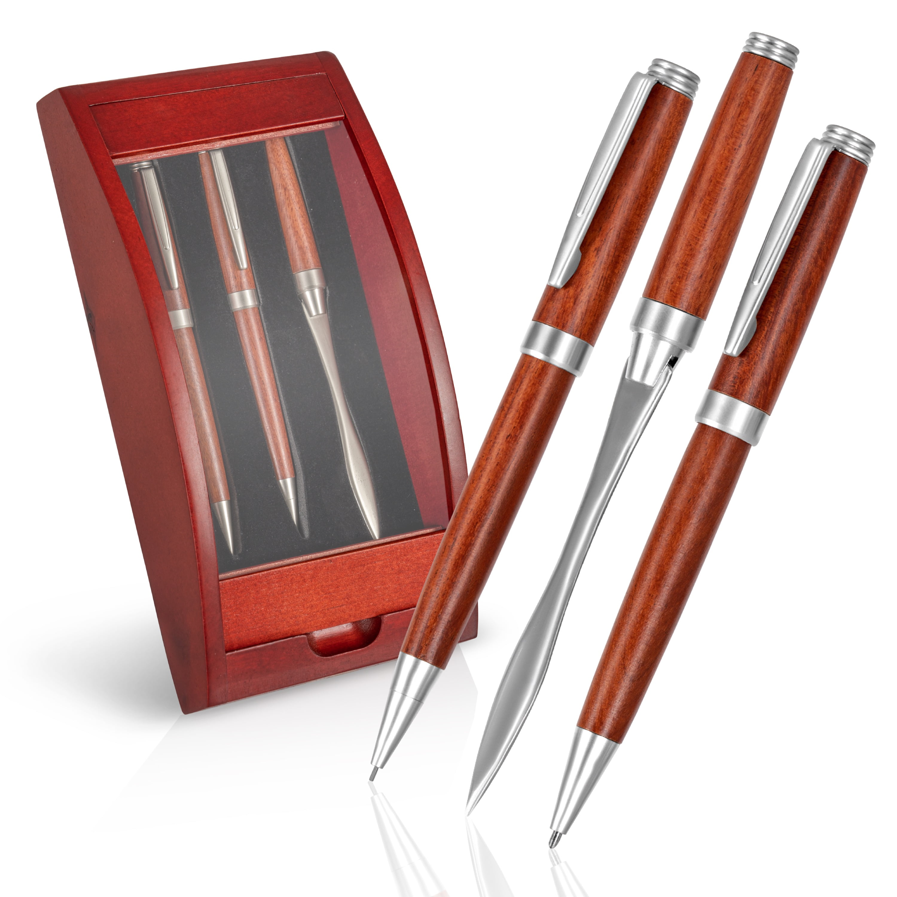 Alex Navarre 3pc Pen, Pencil, Letter Opener Office Gift Set in Wood and ...