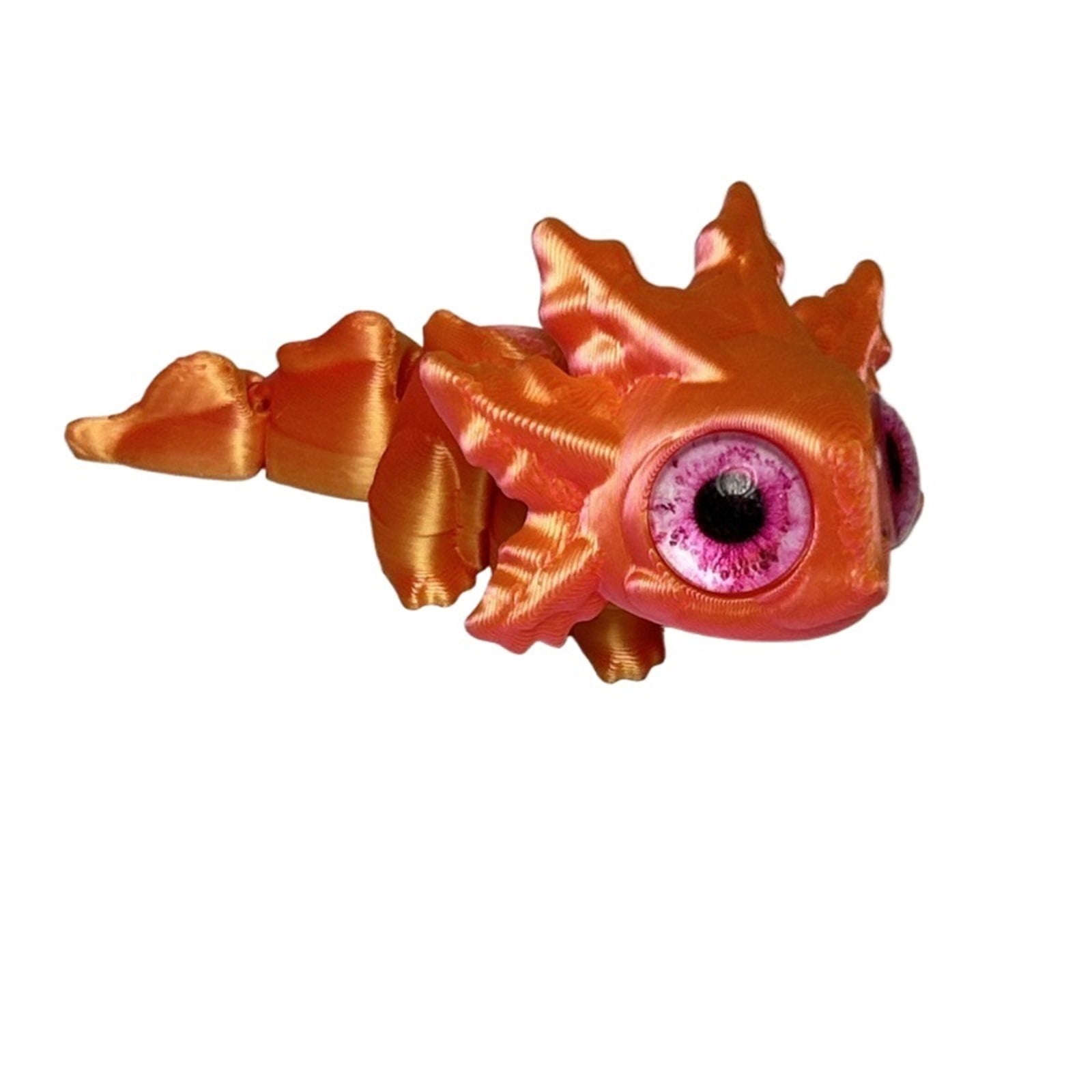 3pc Pink gold 3D Printing Salamander Figures Animal Multi-Joint Movable ...