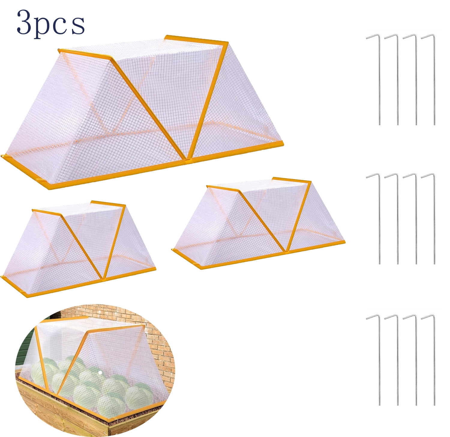 3pc Plant Protector Foldable Frostproof Plant Growing Cover Plant ...