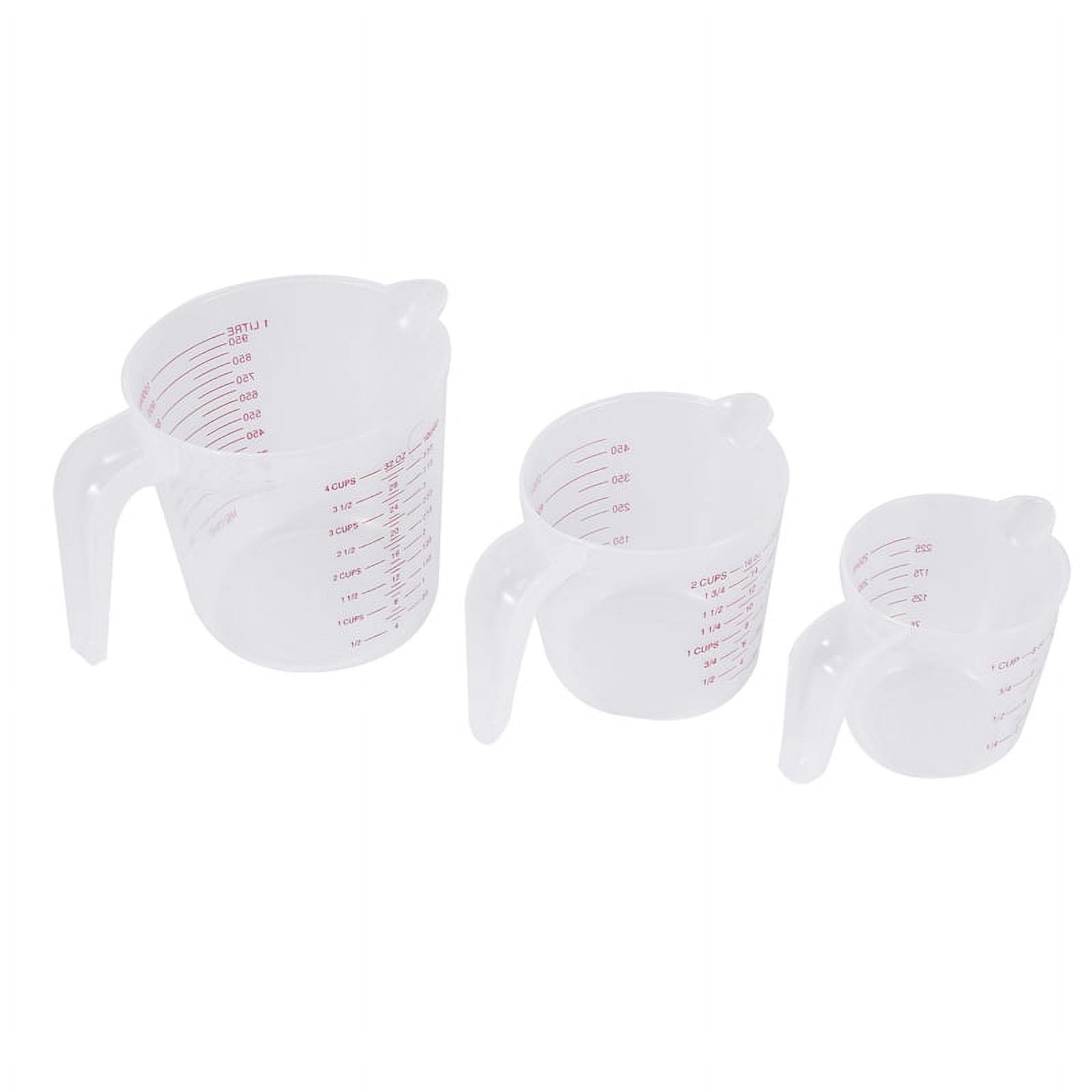 3pc Plastic Measuring Jug Set 4 Cup,Kitchen Accessories - Walmart.com