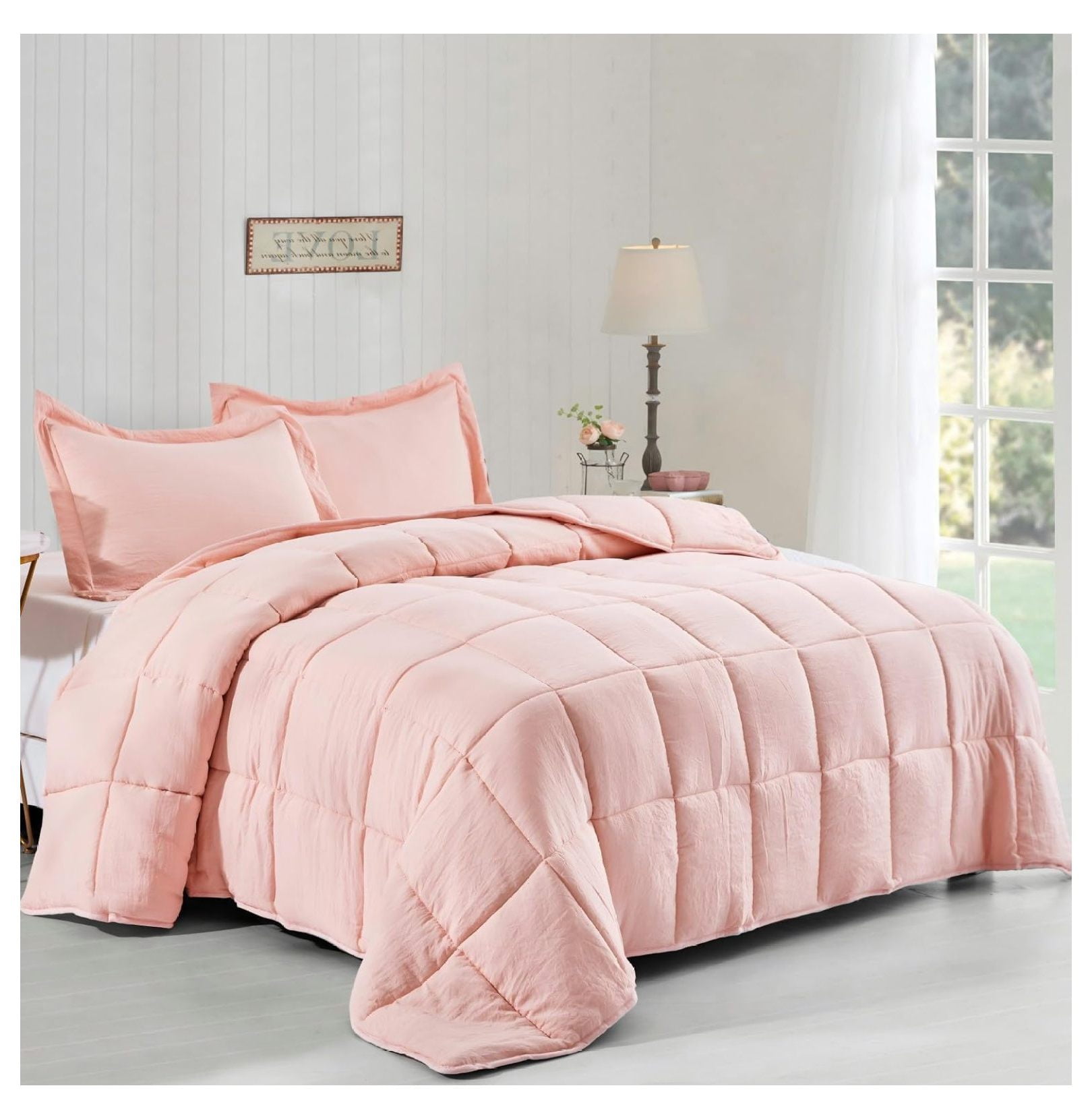 3pc Prewashed All Season Down Alternative Comforter Duvet Insert ...