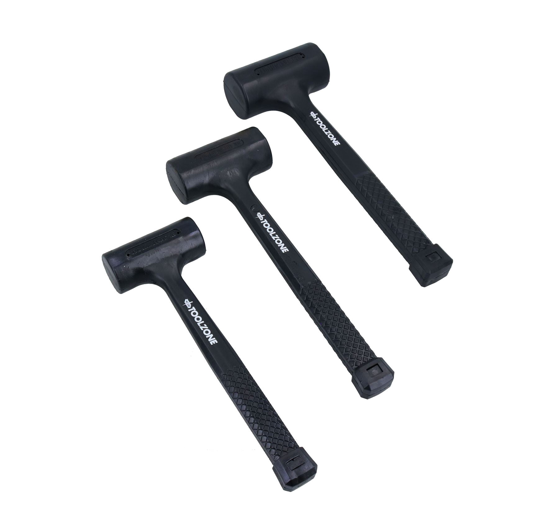 3pc Rubber Dead Blow Hammer Set Hammers Mallets 1lb 2lb 3lb Shot Loaded ...