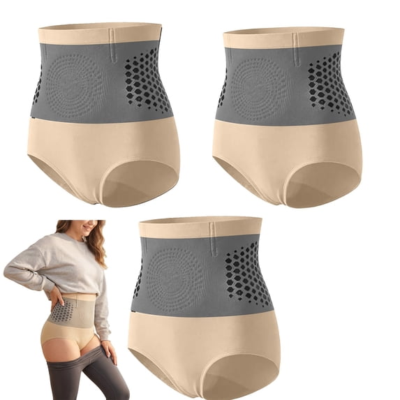 3pc Seamless High-waisted Shaping And Panties Postpartum Body Shaping ...