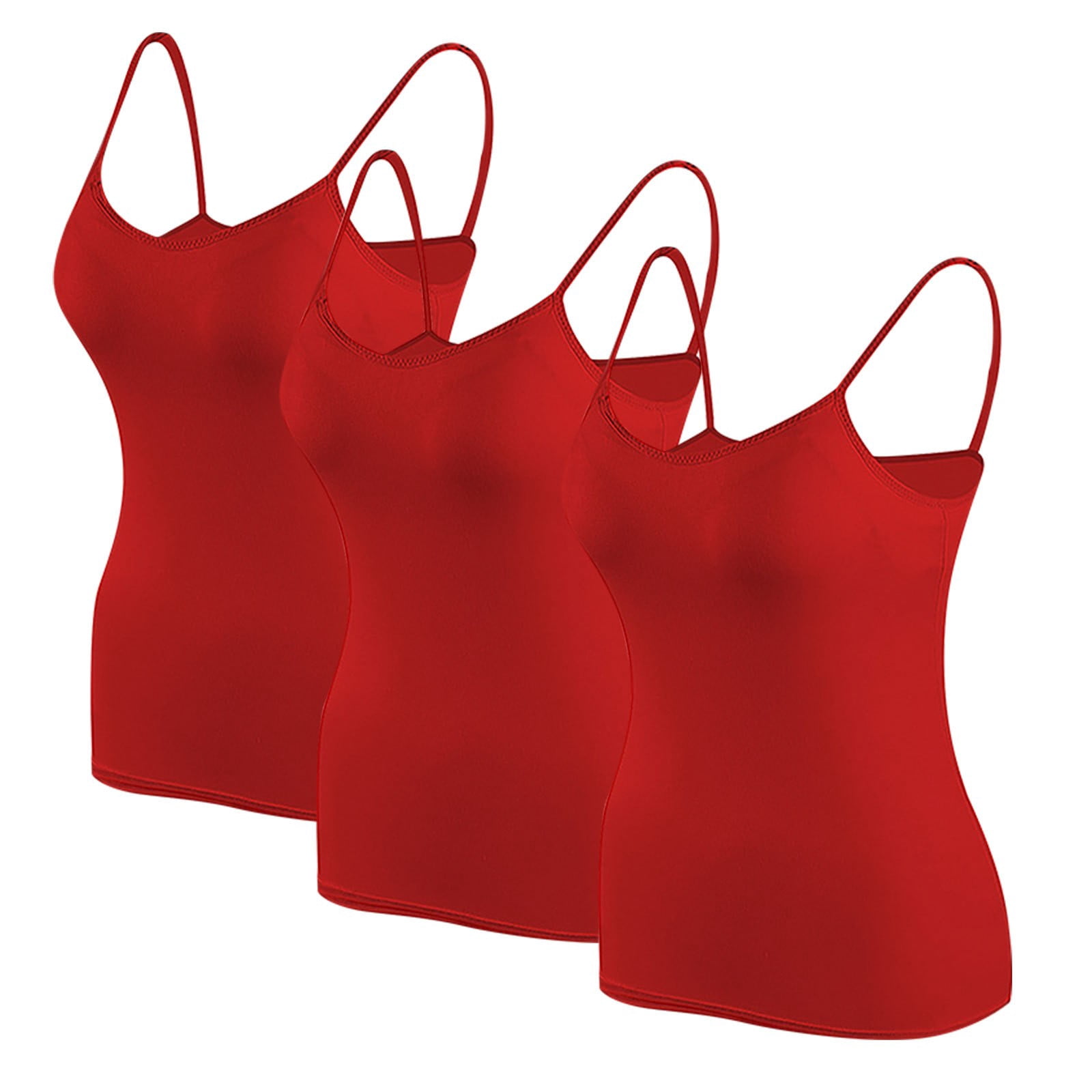 3pc Spaghetti Strap Tank Top Tank Tops for Women Adjustable Spaghetti ...