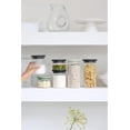3pc Stackable Glass Food Jars - 0.08 + 0.16 + 0.3 Gal, Gray / Jade ...