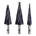 3pc Step Drill Set 1/8-7/8" Hex Shank - Walmart.com