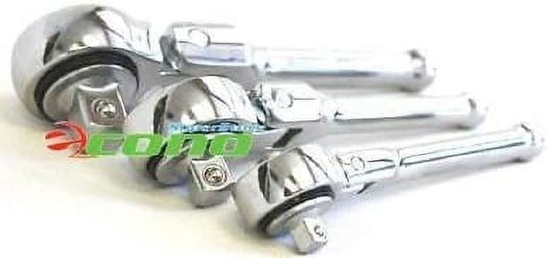 3pc Stubby Stub Ratchet Wrench Set 1/4" 3/8" 1/2" - Walmart.com