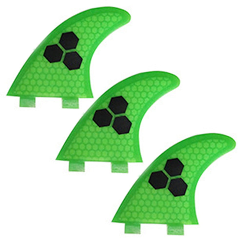 3pc Surfboard Surfboard Fins Surf Fin Fiberglass Tail Fin Green ...