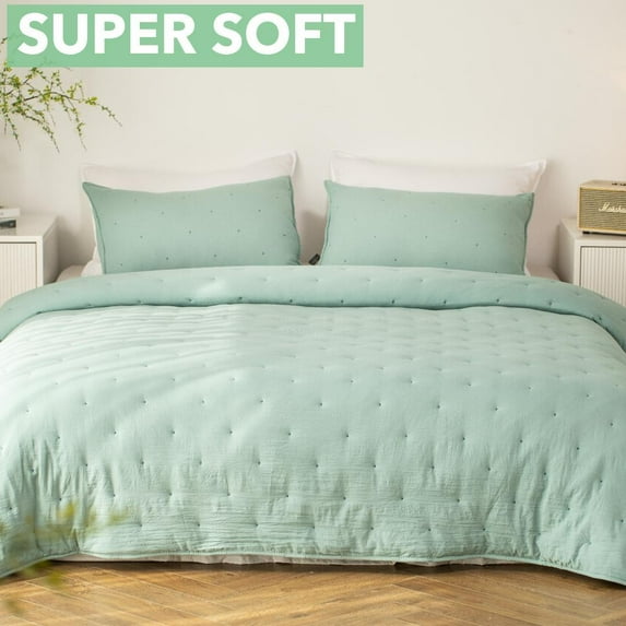 3pc Trendy Super Soft Quilt Set - All Season Hypoallergenic Twin Queen ...