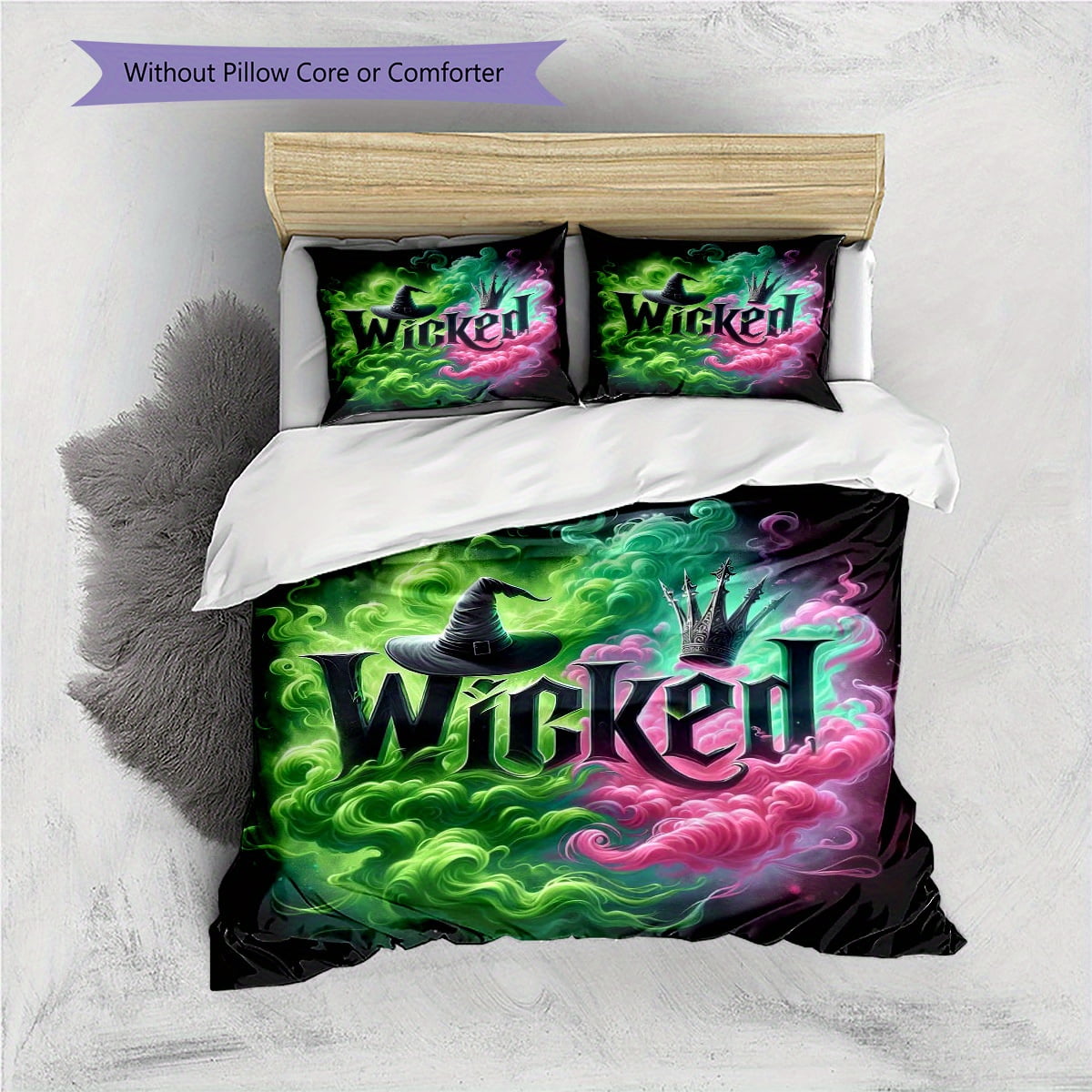 3pc Wicked the Musical Inspired Bedding Set Soft All-Season Comforter ...