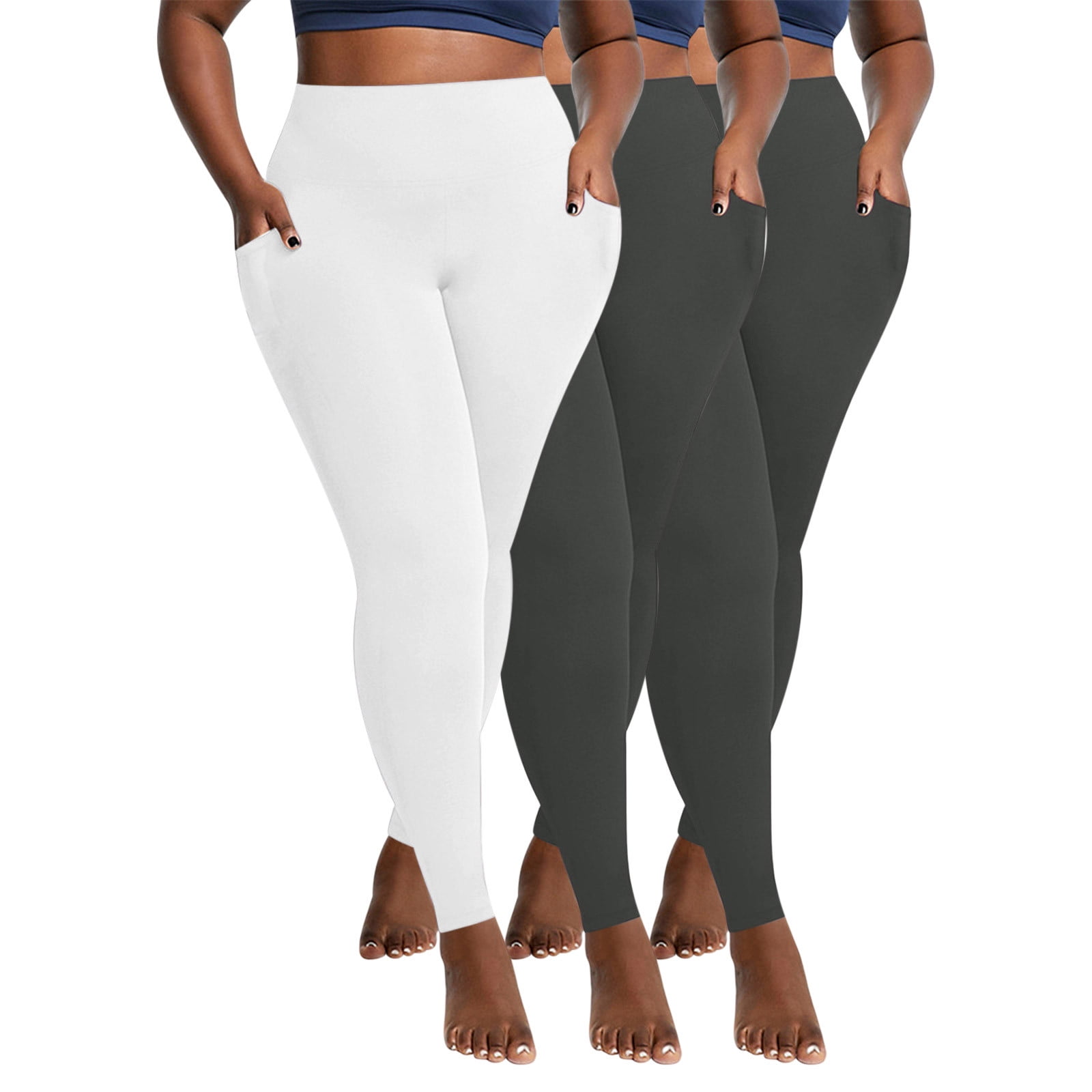 3pc Workout Leggings for Women Seamless Butt Lifting Leggings Stretchy High Waisted Yoga Pants ...