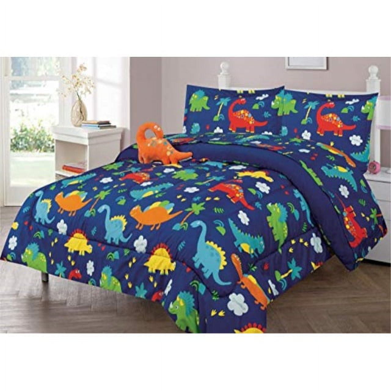Sapphire Home 3pc Twin Comforter Set for Boys, Dinosaur Print, w/Sham ...