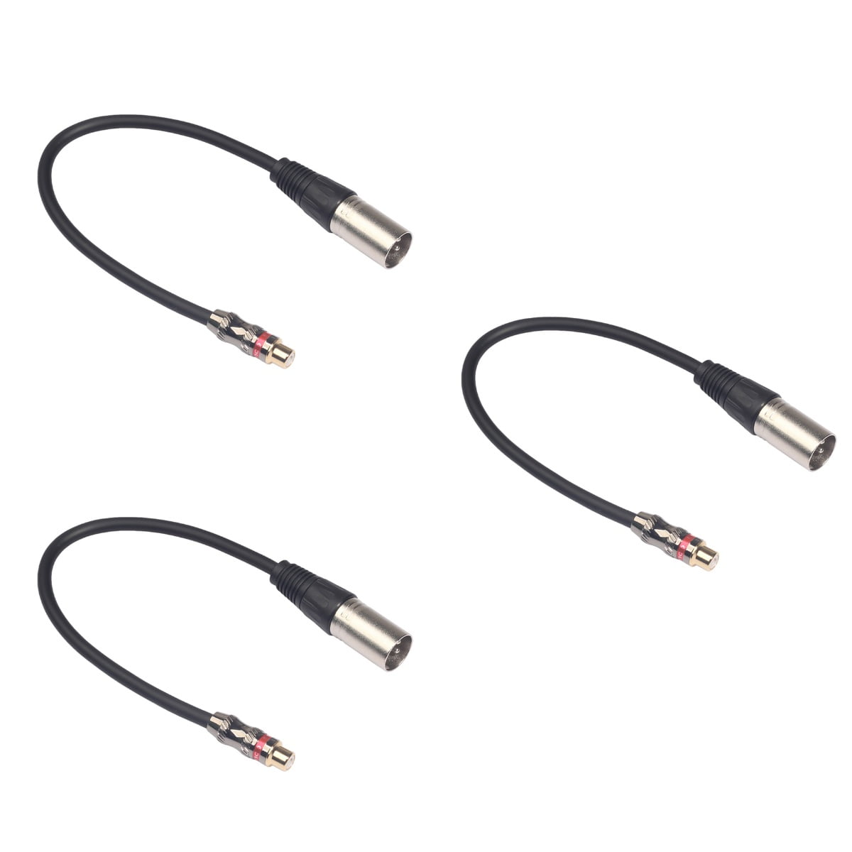 3pcs 0.3m RCA Female to XLR Male Converter Adapter 30cm Length Audio ...