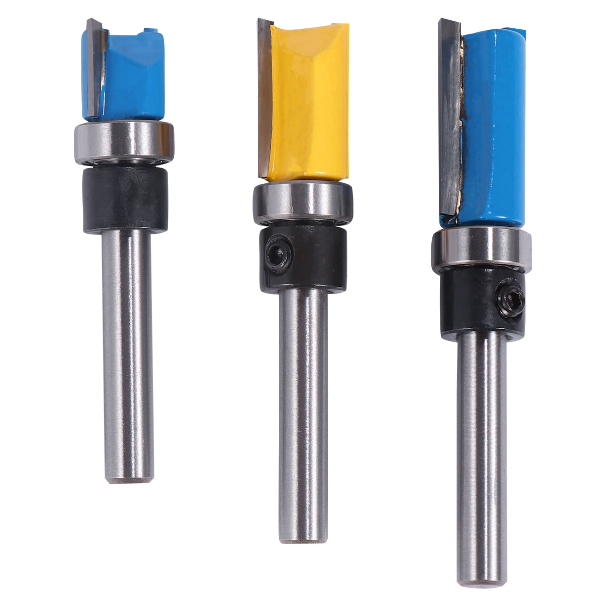 3pcs 1/4 Inch Handle Straight Bit Woodworking Flush Trim Router Bit ...