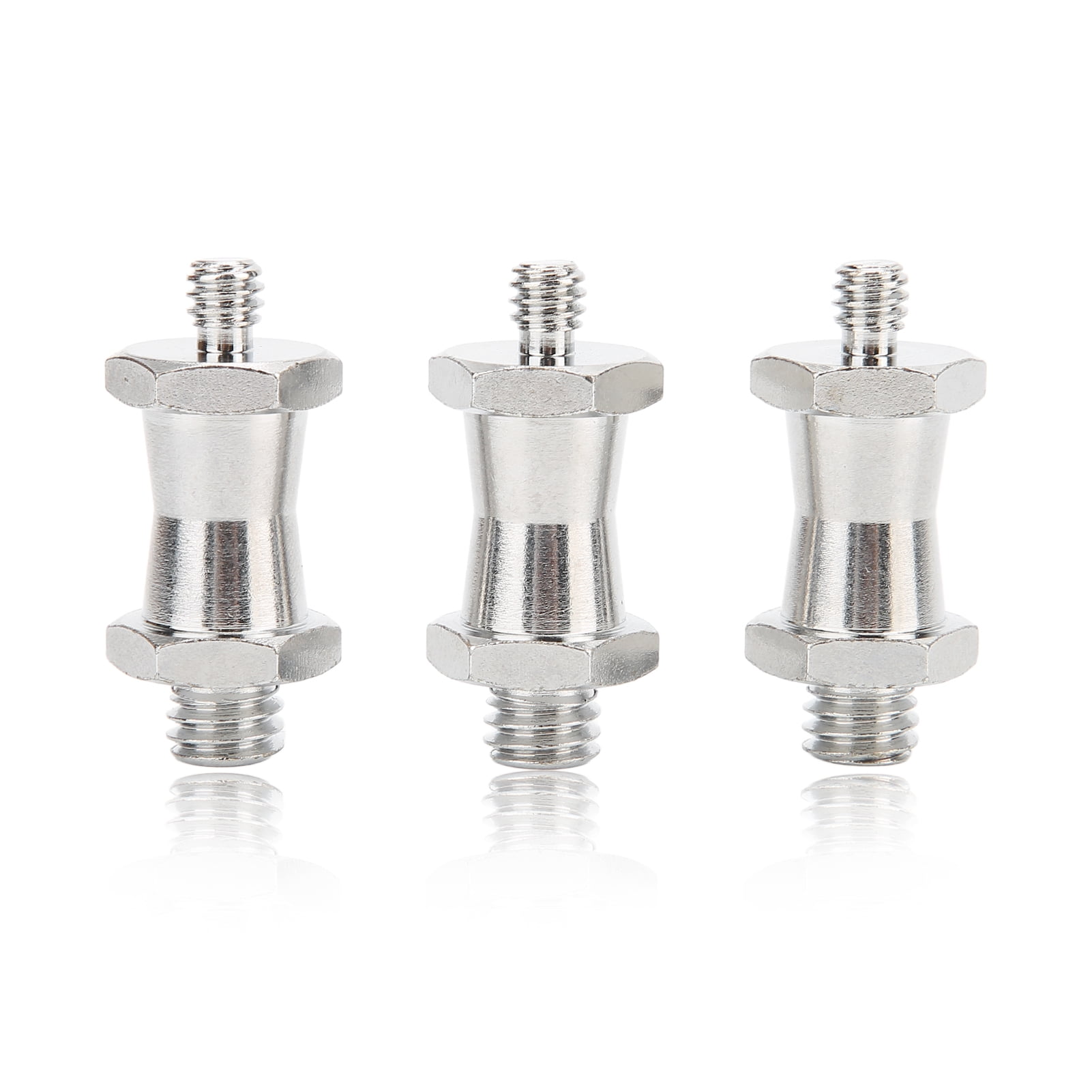 3pcs 1/4 to 3/8in Male Threaded Screw Adapter Spigot Stud Convertor ...