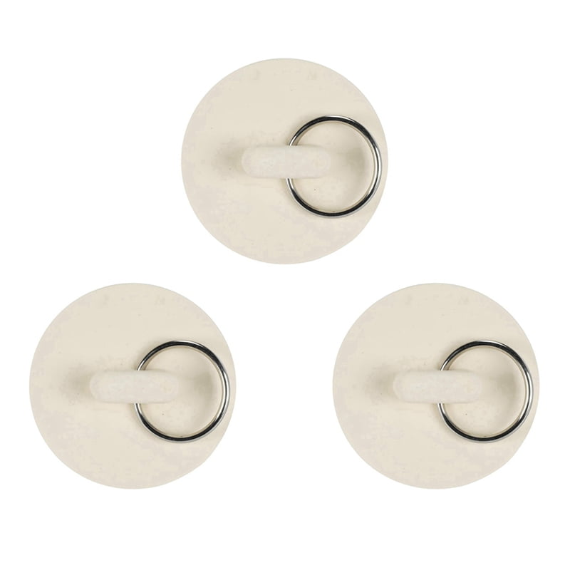 3pcs 1 5/8in White Rubber Wash Basin Bathtub Plug Sink Plug Drain Pipe ...
